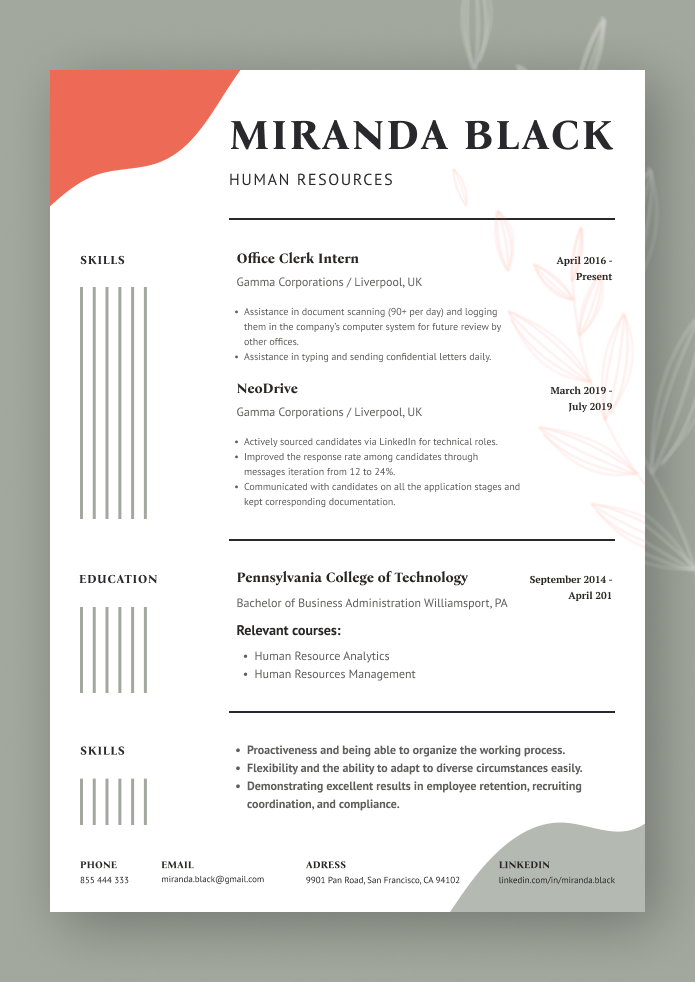 Human Resources Resume Example And Handy Tips To Consider SkillHub